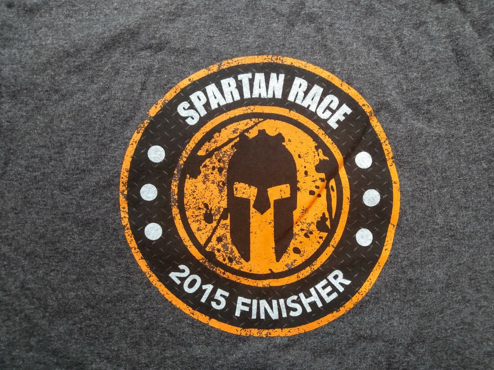 Spartan 2015 Obstacle Course Race Finisher T-shirt Crew Neck GREY Size ...