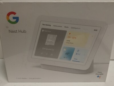 Google Nest Hub 7" 2nd Gen Smart Display - Chalk (GA01331-US) | eBay