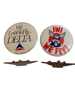 Vintage Airline Souvenir Pins, Delta, AA, 1960s | eBay