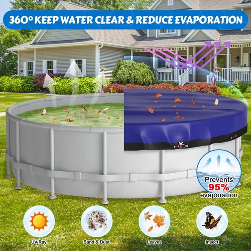 10ft Round Pool Cover for Above Ground Pools 10 ft by 30 Circle Pools ...