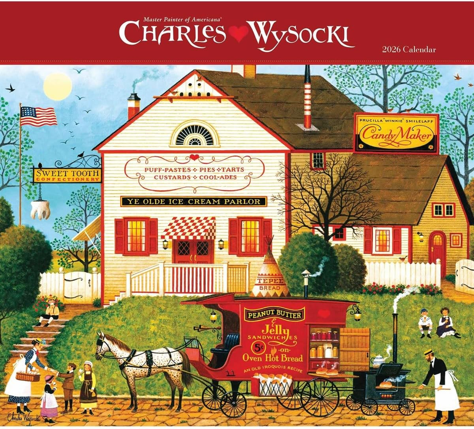 Carousel Calendars Charles Wysocki Americana Deluxe Wall Calendar 2026 ...