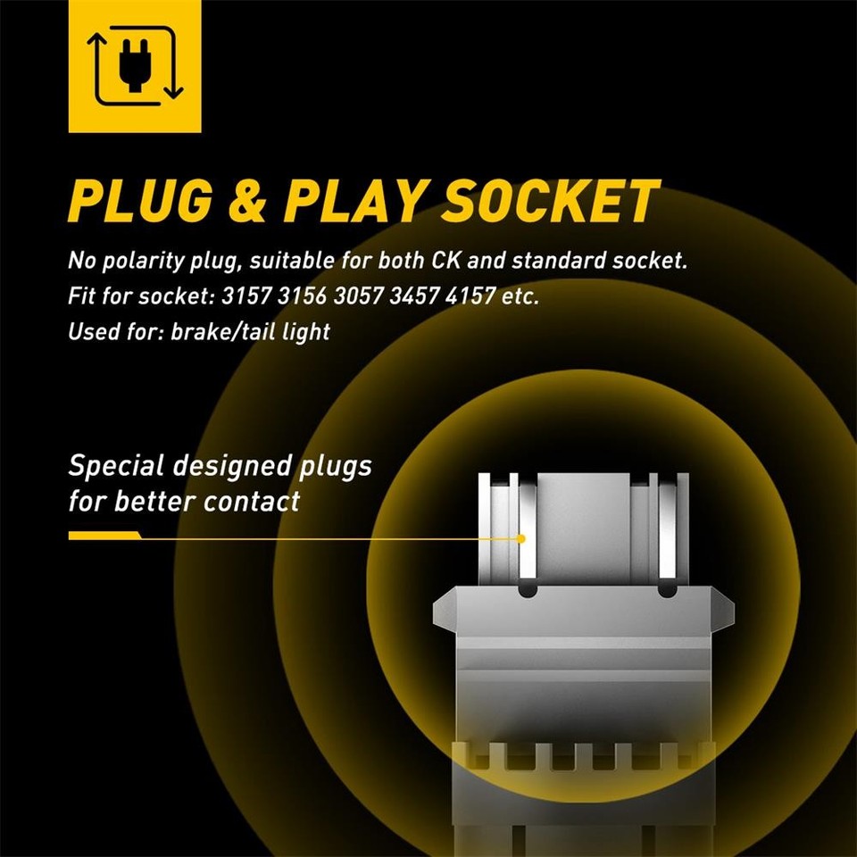 AUXITO 4x Red 3357/4057/3157 SMD Bright Turn Signal Brake Tail Light ...