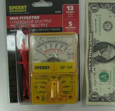New Sperry 5-Function Analog Volt Multitester Multimeter Tester Model ...