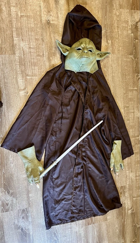 Star Wars Yoda Costume Adult Robe,Full Mask & Hands Lucas Films | eBay