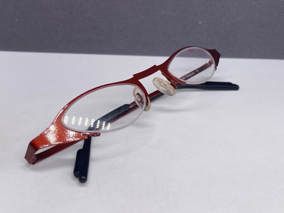 Theo Eyeglasses Frames Woman Red Square Oval Cate Eye Small Lens Narrow ...