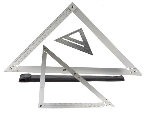 Aluminium Folding Square 150mm,600mm&1200mm Builder Roofer Square 6",24 ...