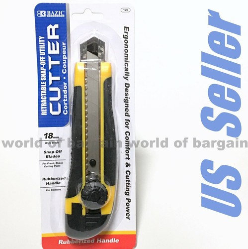 Utility Knife BOX CUTTER Retractable Pocket Slide Razor 18mm Snap Off ...
