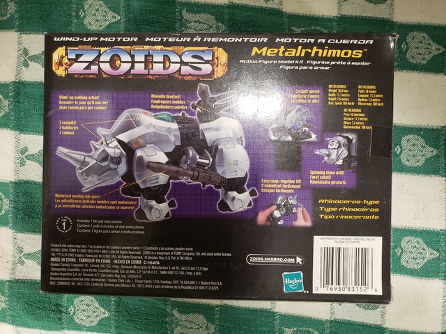 Zoids Hasbro Metalrhimos # 157 Rhinoceros Rhino 1/72 Wind up Walk 100 ...