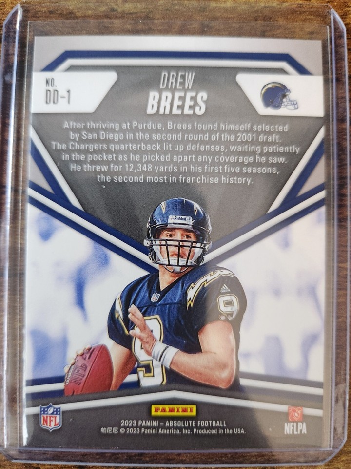 2023 Panini Absolute Drew Brees Draft Diamonds #DD-1 San Diego Chargers ...
