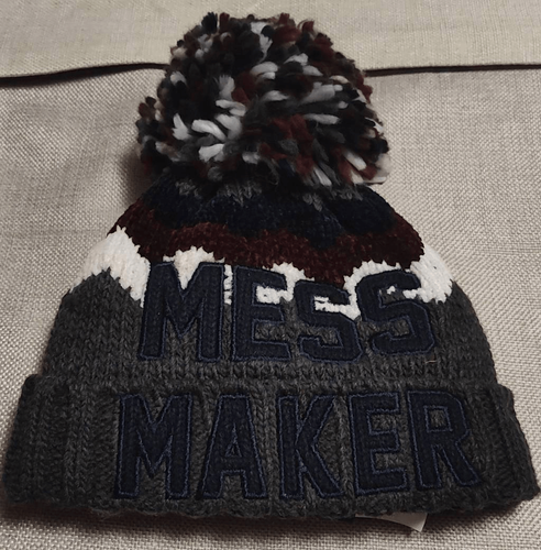 THE CHILDREN'S PLACE TOBOGGAN XS 6-12 mo. MESS MAKER pompom. New no ...