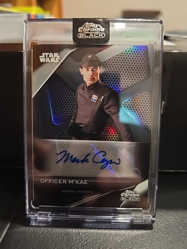 2023 Topps Black Chrome Star Wars OFFICER M'KAE AUTOGRAPH Mark Capri A ...