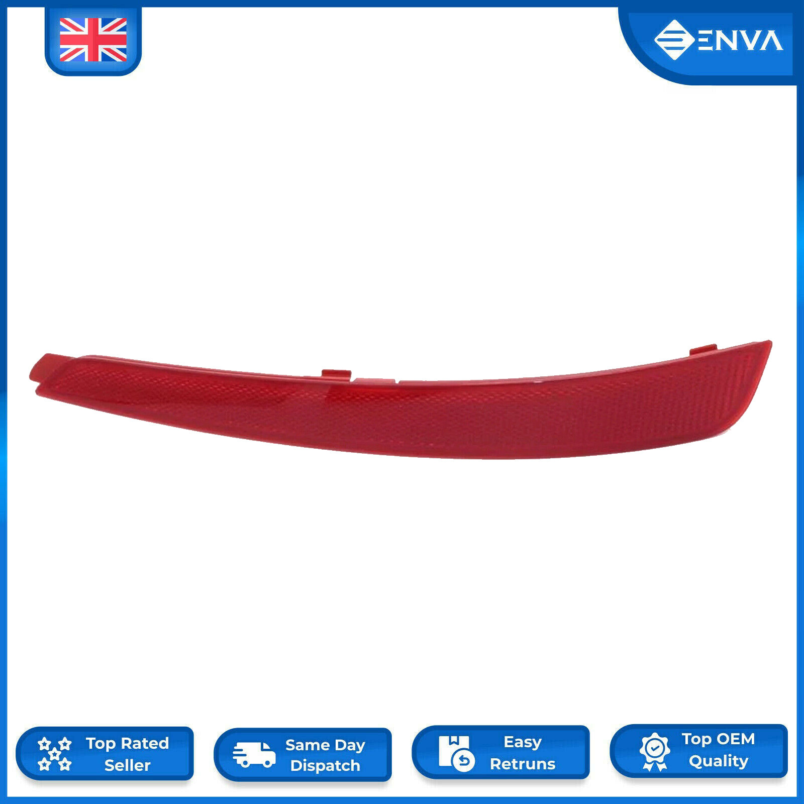Rear Bumper Reflector Red Right Side For Skoda Octavia MK3 Hatchback ...