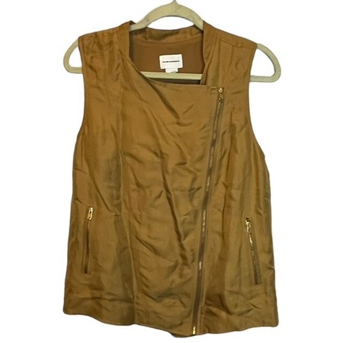 Club Monaco Vest Women's Small Tan Mustard Yellow | eBay