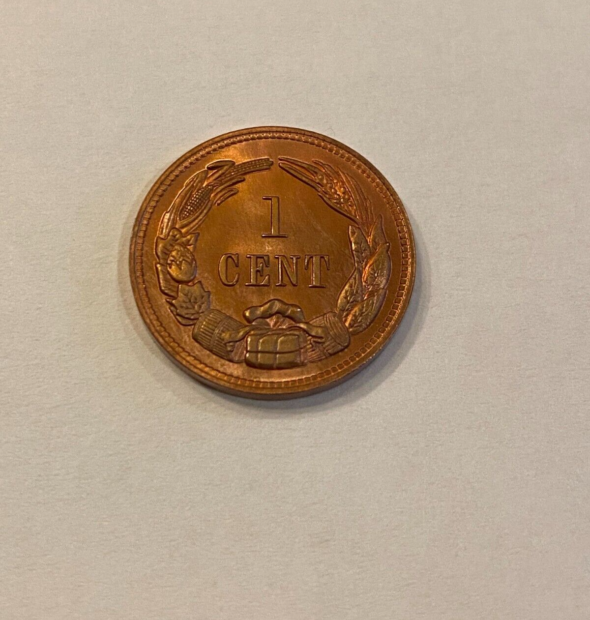 (New 1861 Dated) CONFEDERATE STATES OF AMERICA 1 CENT TOKEN TONED ...