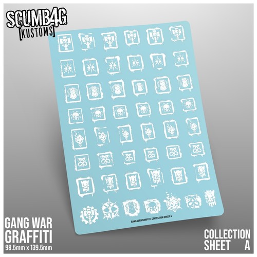 Gang War Graffiti - Waterslide Decals (4 types) Transfers. | eBay Australia