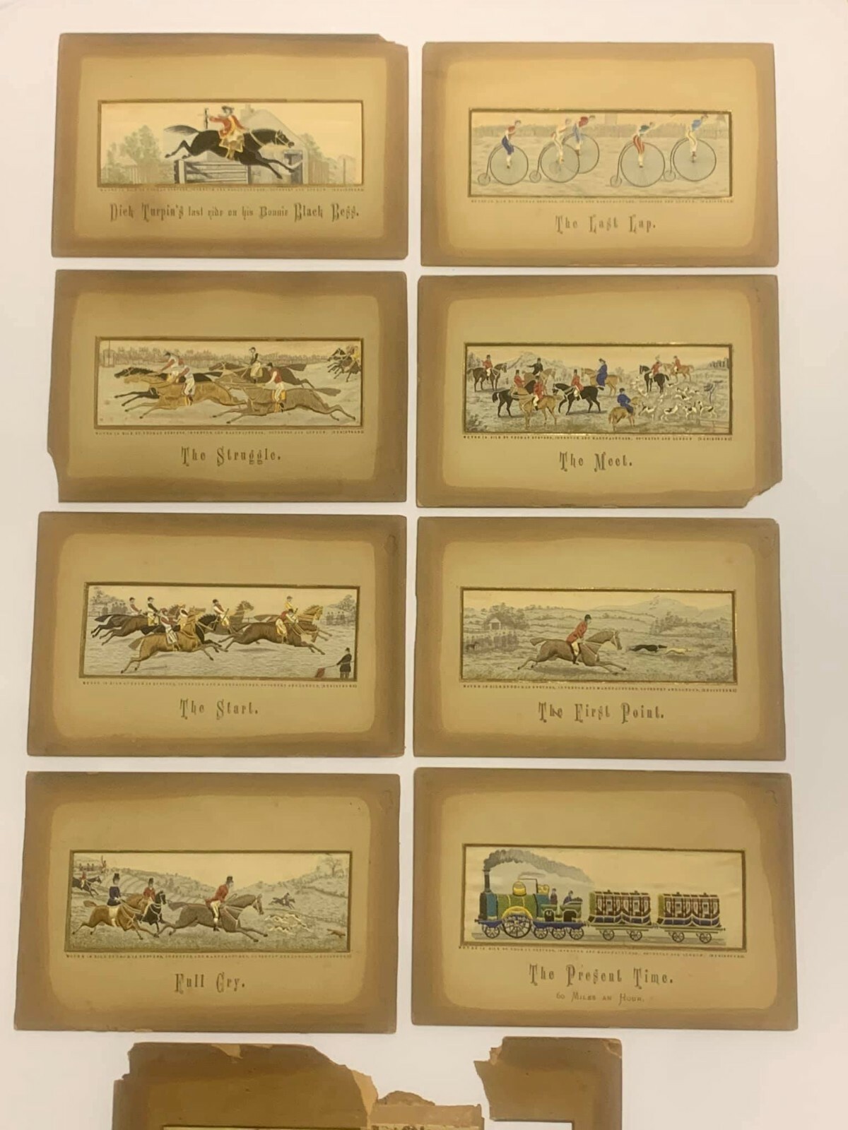Set of 9 Antique Stevengraph Pure Silk Woven Pictures | eBay