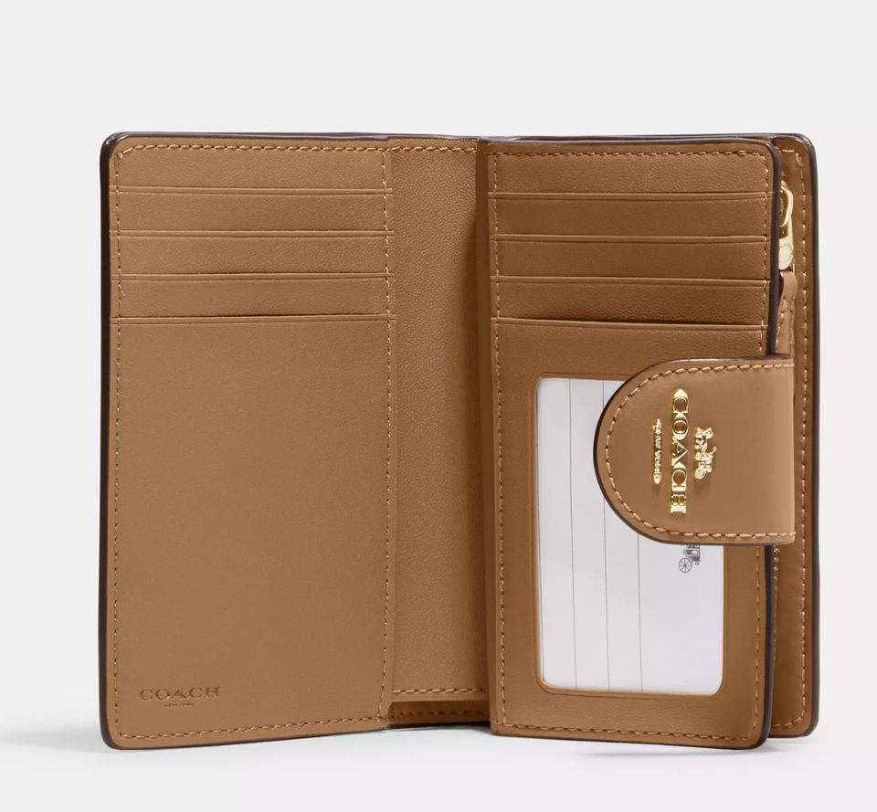 NWT COACH Medium Corner Zip Wallet In Signature Canvas C0082/CW786 | eBay