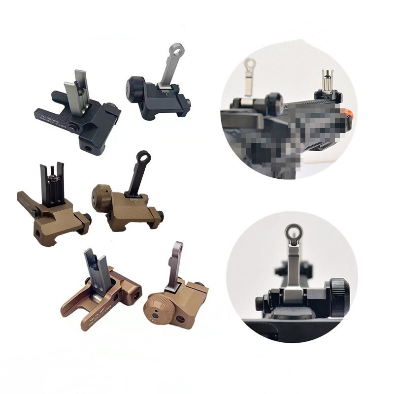Metal Flip-Up Front Rear Sight Rail Machine CNC Aiming Folding KAC300 ...
