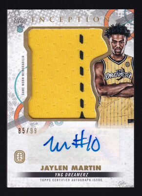 2022-23 Topps Inception Ote JAYLEN MARTIN 🔥 Auto Jumbo Jersey Relic 85/ ...