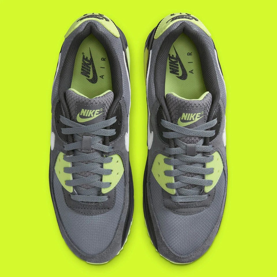 Nike Air Max 90 Smoke Grey Light Lemon Twist DM0029-012 Men's Sizes | eBay