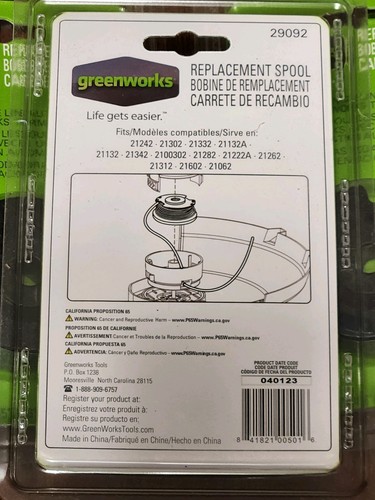 Lot Of 10 GreenWorks Genuine OEM Replacement Trimmer Line #29092 | eBay