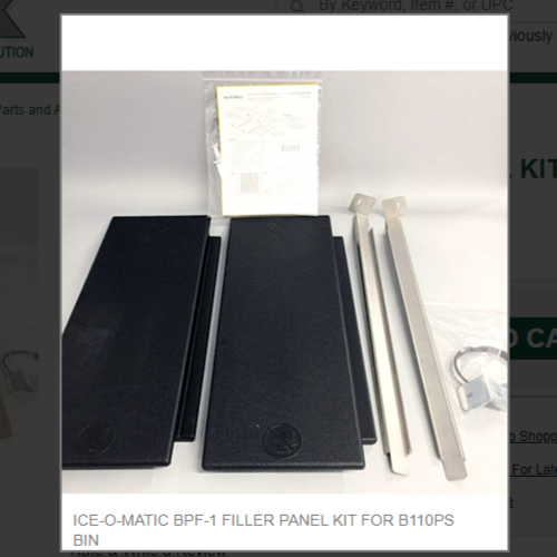 ICE-O-MATIC BPF-1 FILLER PANEL KIT FOR B110PS BIN #BPF-1 | eBay