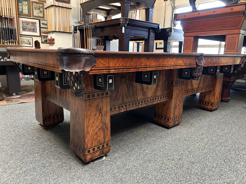 9' 1900's Brunswick Balke Collender Alexandria Antique Pool Table ...