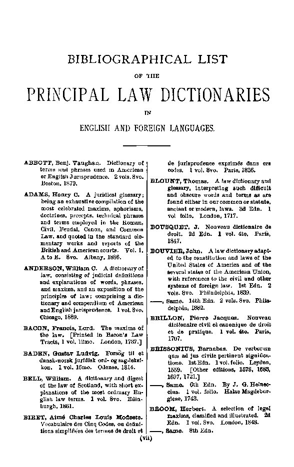 BLACKS LAW DICTIONARY-First 1ST Edition 1891-Legal Law Terms Book-Law ...