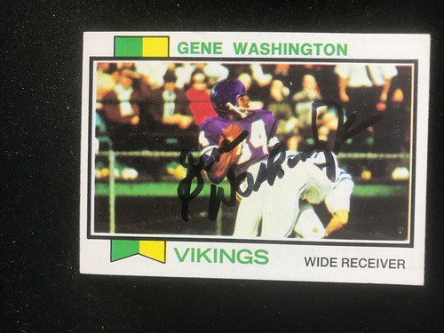 Gene Washington -Michigan State- Minnesota Vikings Autographed Card | eBay