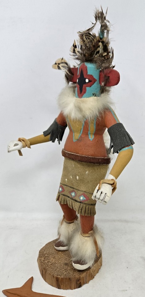 Vintage Kachina Doll Red Chasing Star 11" Tall Signed Native American ...