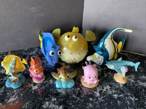 Disney Pixar Finding Nemo Dory Figures Lot Of 8 PVC Toy Cake Toppers ...