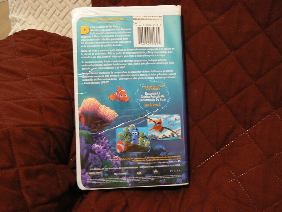 Buscando a Nemo (VHS, 2001, Disney's Finding Nemo Spanish Dubbed ...