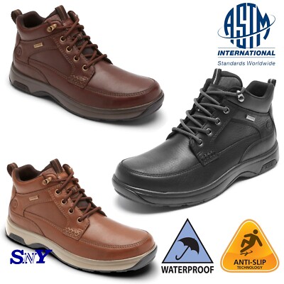 DUNHAM Men s Waterproof Leather Slip-Resistant Lightweight Mid Boots | eBay