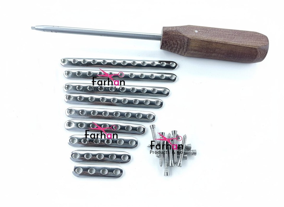 Quarter Tubular 2.7mm Locking Plates 4 to 12 Holes & LCP screws (129 Pc ...