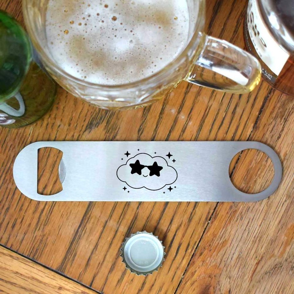 'Cloud wearing star sunglasses' Bar Blade Bottle Opener (BR00023786) | eBay