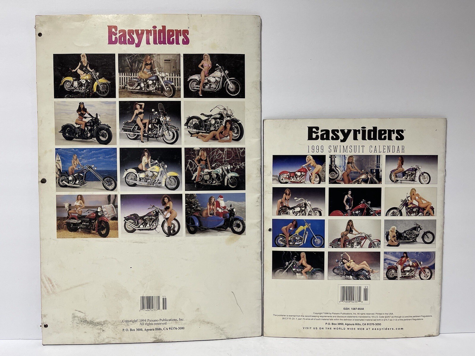 BIG 1995 And 1999 Easyriders Swimsuit 16 Months Calendar - 16 X 22 | eBay