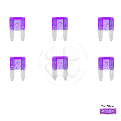 6x Mini Blade Fuse APM ATM 3A Amp Motorcycle Automotive Circuit Spade ...
