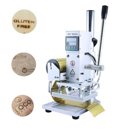Leather Embossing Stamping Press Small Digital Display Manual Stamping ...