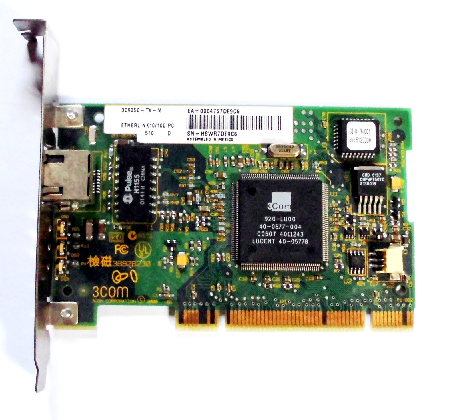 Netzwerkkarte PCI-Etherlink 3Com RJ-45 Ethernet 100Mbps PCI-Express ...