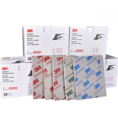 3M Genuine Sanding Sponges Sandpaper Pad Wet Dry Micro Super Ultra Fine ...