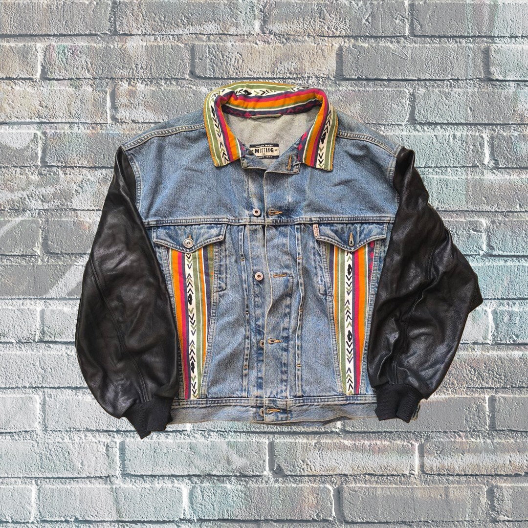 Mustang Remake Denim Jacket – Statue of Liberty Back … - Gem