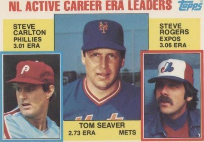 1984 Topps - Career Leaders Steve Carlton, Tom Seaver, Steve Rogers ...