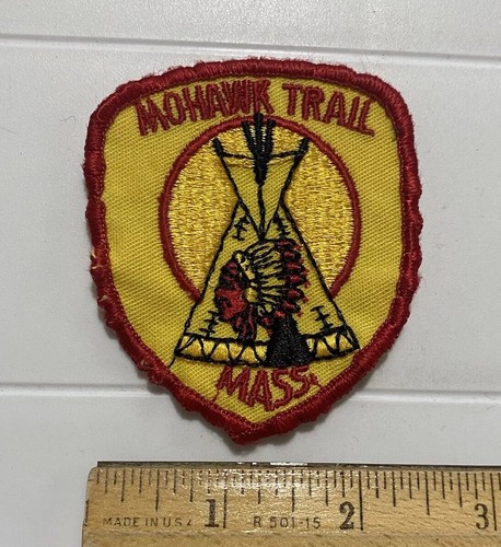 Vintage Mohawk Trail Mass. Massachusetts MA Embroidered Souvenir Patch ...