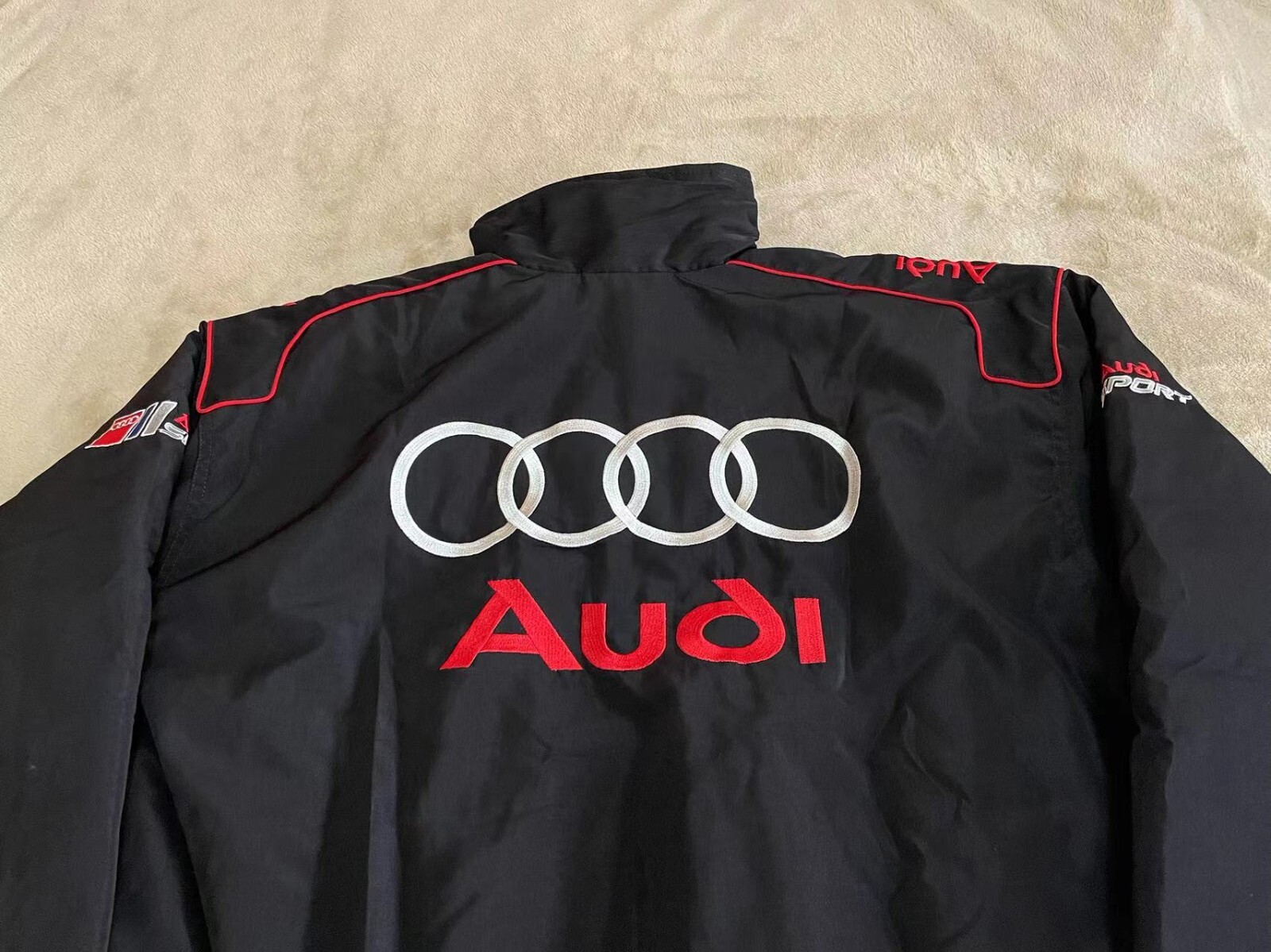 Unisex Adult F1 Racing Jacket, Audi Jacket Black,Ebroidered Cotton ...
