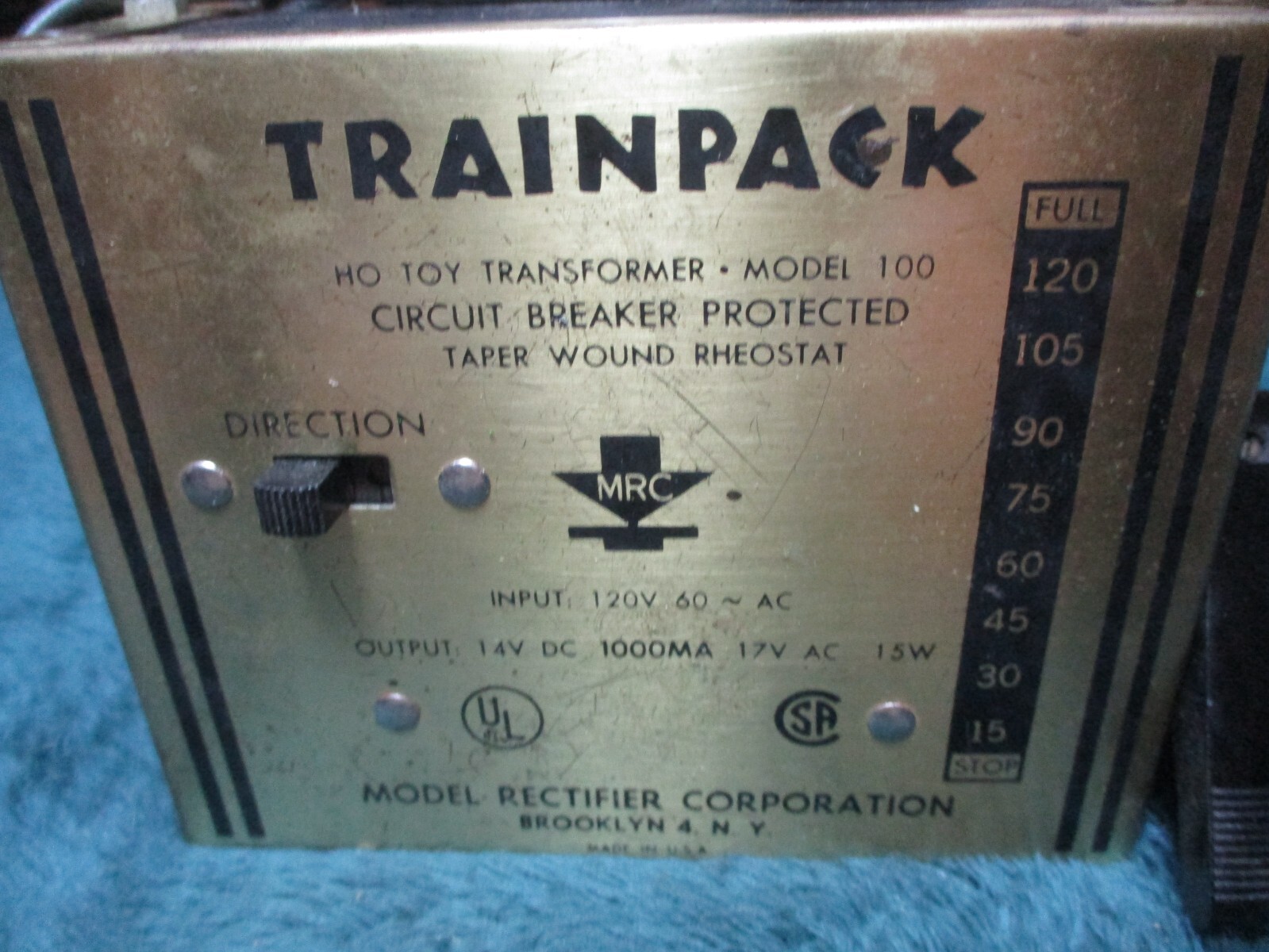 Train Pack Toy Train HO Hobby Transformer Model 100 Model Rectifier ...