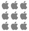 Small Apple logo Vinyl Decals Phone Laptop Small Stickers Apple Set of ...