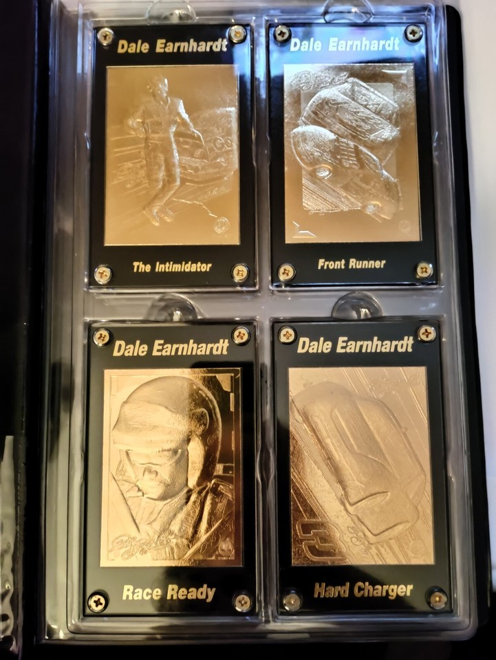 The Dale Earnhardt Gold Card Collection by Sam Bass Binder W/ 12 22K ...