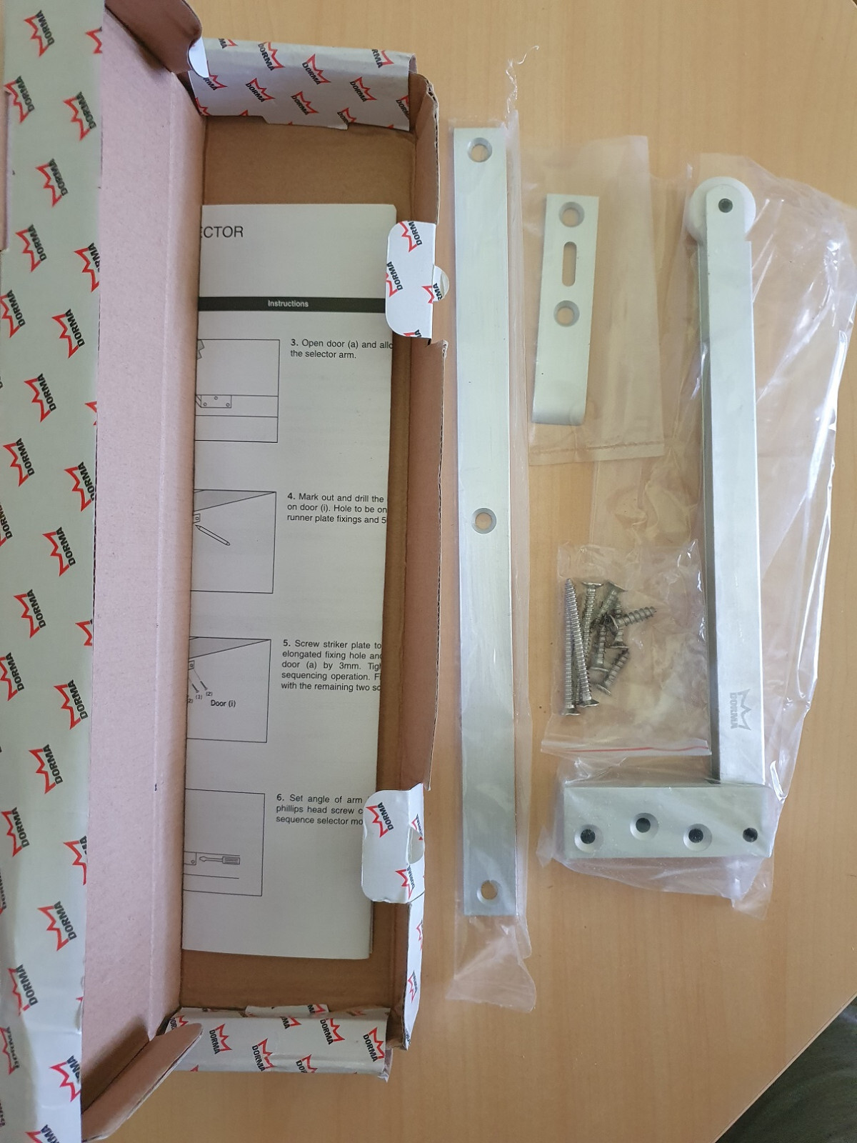 Dorma Aluminum Sequence Selector 180mm Fire Rated Clear Anodised - NEW ...