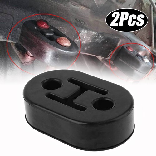 2PCS 2 Hole 8MM Universal Car Polyurethane Rubber Exhaust Muffler ...