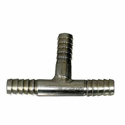 Stainless Steel 1/4" Barbed T Splitter Fitting / Gas Splitter for Draft ...